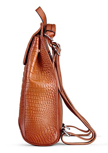 COOLCY Women Real Leather Backpack Shoulder Bag