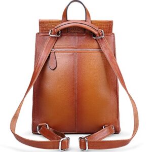 COOLCY Women Real Leather Backpack Shoulder Bag