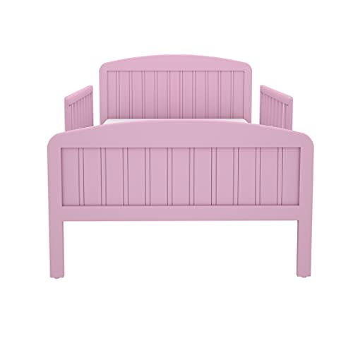 Harrisburg Toddler Bed - Modern Design Toddler Bed for Children, Solid Wood Construction for Kids Bedroom Furniture, Classic Design for Any Decor - by BK Furniture (Pink)