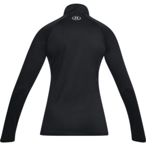 Under Armour womens Tech ½ Zip Long-Sleeve Pullover , Black (001)/Metallic Silver , Large