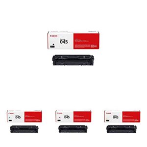 canon original 045 toner cartridges - black, cyan, magenta, yellow