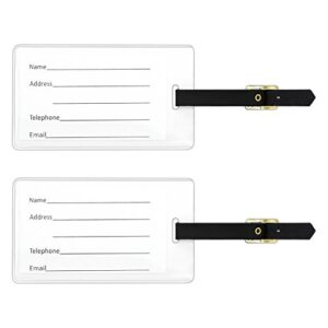 Marines USMC Emblem Black Yellow Red Luggage ID Tags Cards Set of 2