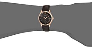 Tissot Mens Tradition Automatic Small Second 316L Stainless Steel case with Rose Gold PVD Coating Automatic Watch, Brown, Leather, 20 (T0634283606800)