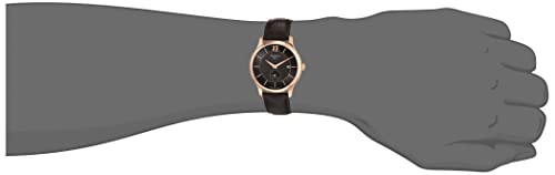 Tissot Mens Tradition Automatic Small Second 316L Stainless Steel case with Rose Gold PVD Coating Automatic Watch, Brown, Leather, 20 (T0634283606800)