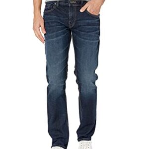 Silver Jeans Co. Men's Allan Slim Fit Straight Leg Jeans, Dark Wash BBS491, 32W x 32L