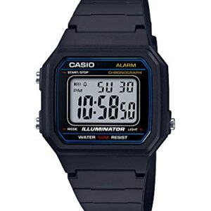 Casio Men's 'Classic' Quartz Resin Casual Watch, Color:Black (Model: W-217H-1AVCF)