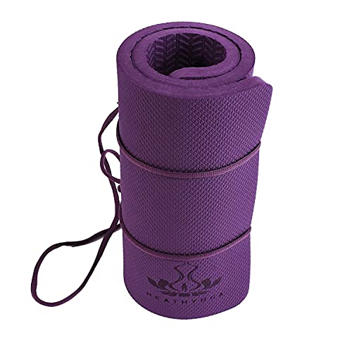 Yoga Knee Pads Cushion Non-Slip Knee Mat by Heathyoga, Knee Pad for Gardening Yard Work, Yoga Knee Pad Cushion for Yoga and Floor Exercises Yoga Mat Accessory 26"x10"x0.5"