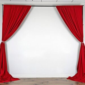 BalsaCircle 10 ft x 10 ft Red Polyester Photography Backdrop Drapes Curtains Panels - Wedding Decorations Home Party Reception Supplies