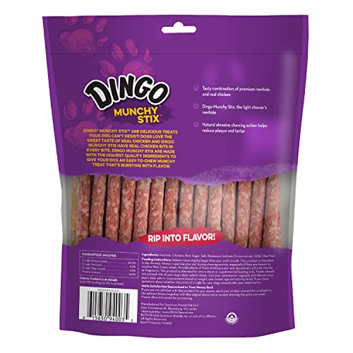 Dingo Non-China Munchy Stix Dog Chews For All Dogs, 50-Count