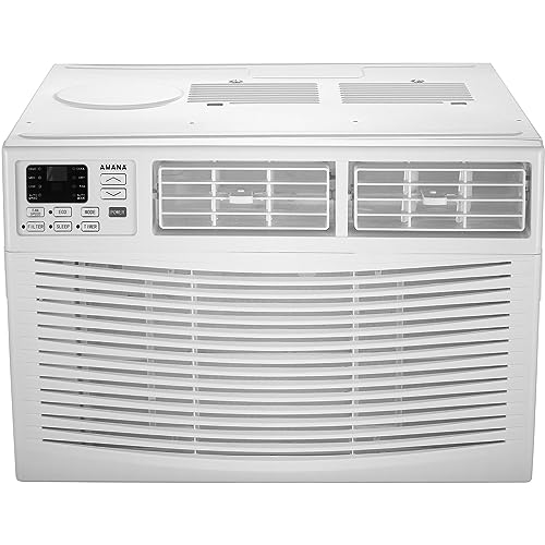 Amana 15,000 BTU 115V Digital Window-Mounted Air Conditioner and Dehumidifier with Remote Control for Large Rooms up to 700 Sq.Ft, AC Window Unit for Home, Living Room, Bedroom with Fan Only Mode