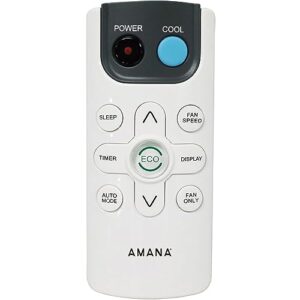 Amana 22,000 BTU 230V Digital Window-Mounted Air Conditioner and Dehumidifier with Remote Control for Large Rooms up to 1,400 Sq.Ft, AC Window Unit for Home, Living Room, Bedroom with Fan Only Mode