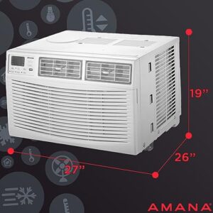 Amana 22,000 BTU 230V Digital Window-Mounted Air Conditioner and Dehumidifier with Remote Control for Large Rooms up to 1,400 Sq.Ft, AC Window Unit for Home, Living Room, Bedroom with Fan Only Mode