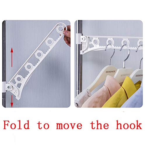 BAOYOUNI Telescopic Laundry Tension Pole Corner Clothes Hanging Drying Rack Floor to Ceiling Jacket Coat Hanger Garment Storage Organizer Stand Space Saving with Adjustable Arms - Ivory