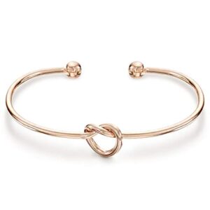 pavoi 14k gold plated forever love knot infinity bracelets for women | rose gold bracelet