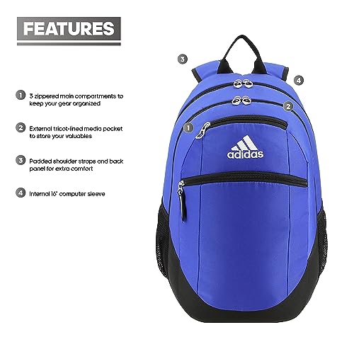 adidas Striker 2 Backpack, Team Royal Blue/Black/White, One Size