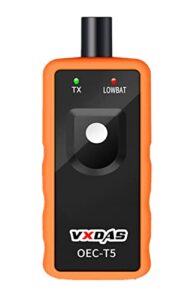 vxdas tpms relearn tool for gm tire sensor tpms reset tool tire pressure monitor system activation tool oec-t5 for gm buick/chevy/cadillac series vehicles 2023 edition