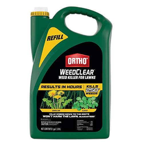 Ortho WeedClear Weed Killer for Lawns: Refill, Won't Harm Grass (When Used as Directed), Kills Dandelion & Clover, 1 gal.