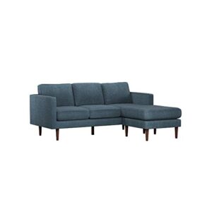 Amazon Brand – Rivet Revolve Modern Upholstered Sofa with Reversible Sectional Chaise, 80"W, Denim Blue