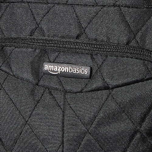 Amazon Basics Underseat Carry-On Rolling Travel Luggage Bag, 14 Inches, Black Quilted