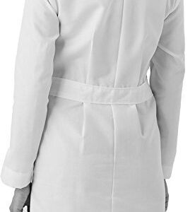 White Swan Embroidered Meta Labwear Women's Pleated-Back 37" Lab Coat (Style 1964) (4)