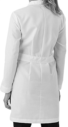 White Swan Embroidered Meta Labwear Women's Pleated-Back 37" Lab Coat (Style 1964) (4)