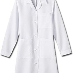 White Swan Embroidered Meta Labwear Women's Pleated-Back 37" Lab Coat (Style 1964) (4)