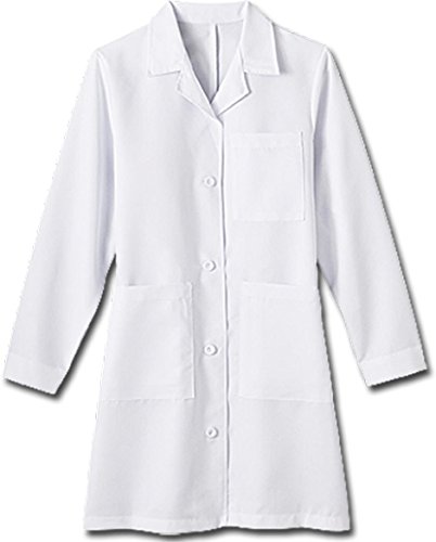 White Swan Embroidered Meta Labwear Women's Pleated-Back 37" Lab Coat (Style 1964) (4)