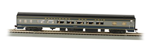 Bachmann Industries B&O Smooth-Side Coach Car with Lighted Interior (HO Scale), 85'