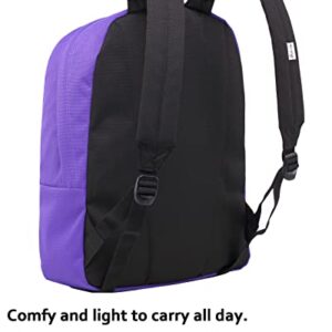 HotStyle SIMPLAY Classic School Backpack Bookbag, Purple