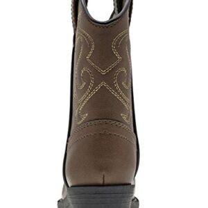 Canyon Trails Kids' Lil Cowboy Pointed Toe Classic Western Boots (Toddler/Little Kid (6 US Toddler, Brown)