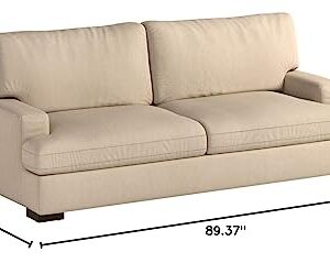 Amazon Brand – Stone & Beam Lauren Down-Filled Oversized Sofa Couch, 89"W, Fawn