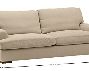 Amazon Brand – Stone & Beam Lauren Down-Filled Oversized Sofa Couch, 89"W, Fawn