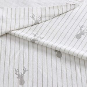 Eddie Bauer - Queen Sheets, Cotton Flannel Bedding Set, Brushed For Extra Softness, Cozy Home Decor (Deer Lodge, Queen)