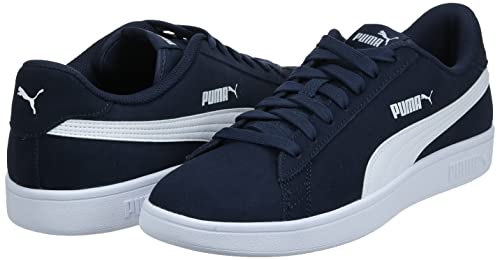 PUMA mens Smash V2 Sneaker, Peacoat/White, 10.5 US