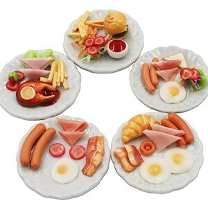 ThaiHonest Mixed 5 Assorted Breakfast Sausage Dollhouse Miniature Food,Collectibles