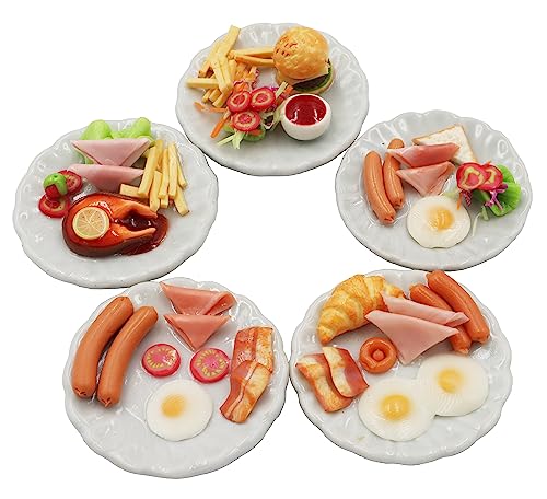 ThaiHonest Mixed 5 Assorted Breakfast Sausage Dollhouse Miniature Food,Collectibles