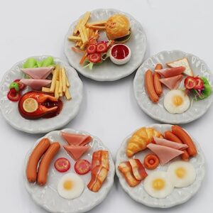 ThaiHonest Mixed 5 Assorted Breakfast Sausage Dollhouse Miniature Food,Collectibles