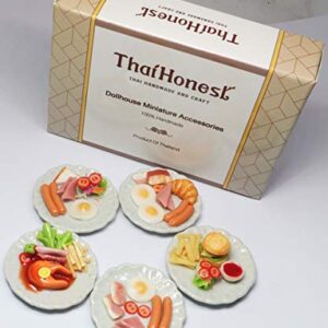 ThaiHonest Mixed 5 Assorted Breakfast Sausage Dollhouse Miniature Food,Collectibles