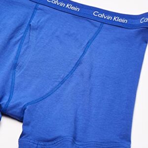 Calvin Klein Men's Cotton Stretch Multipack Boxer Briefs, Cobalt Water/Black/Navy, Large