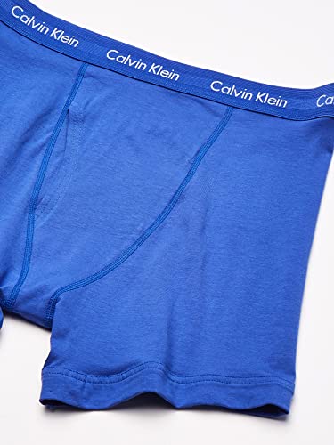 Calvin Klein Men's Cotton Stretch Multipack Boxer Briefs, Cobalt Water/Black/Navy, Large