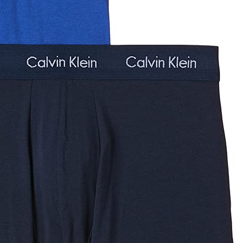 Calvin Klein Men's Cotton Stretch Multipack Boxer Briefs, Cobalt Water/Black/Navy, Large