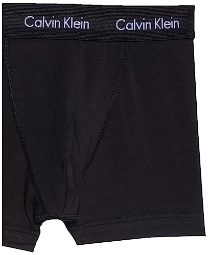 Calvin Klein Men's Cotton Stretch Multipack Boxer Briefs, Cobalt Water/Black/Navy, Large