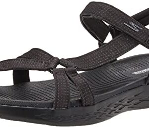 Skechers womens On-the-go 600 - Brilliancy Sport Sandal, Black, 10 US