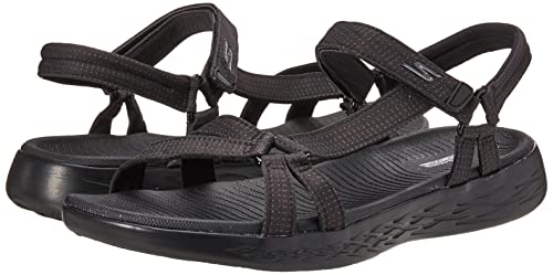 Skechers womens On-the-go 600 - Brilliancy Sport Sandal, Black, 10 US