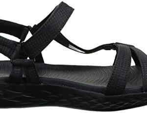 Skechers womens On-the-go 600 - Brilliancy Sport Sandal, Black, 10 US