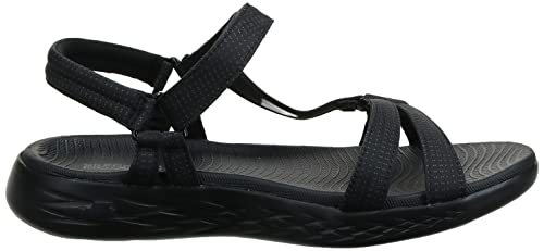 Skechers womens On-the-go 600 - Brilliancy Sport Sandal, Black, 10 US