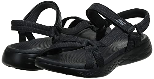 Skechers womens On-the-go 600 - Brilliancy Sport Sandal, Black, 10 US