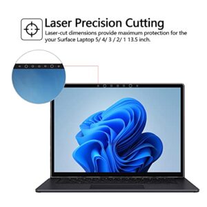 Megoo Screen Protector for Surface Laptop 5/ Laptop 4 13.5 Inch,Tempered Glass/Easy Installation/Ultra Clear Screen, Compatible for Microsoft Surface Laptop 3/2/1