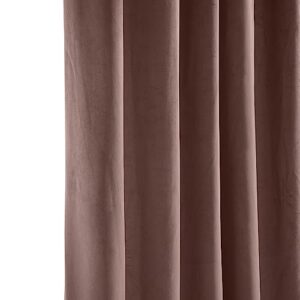 HPD Half Price Drapes Heritage Plush Velvet Curtains 96 Inches Long Room Darkening Curtains for Bedroom & Living Room 50W x 96L, (1 Panel), Wild Rose