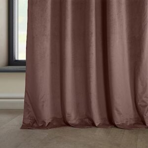 HPD Half Price Drapes Heritage Plush Velvet Curtains 96 Inches Long Room Darkening Curtains for Bedroom & Living Room 50W x 96L, (1 Panel), Wild Rose